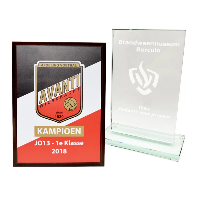 Plaquette met full colour opdruk bestellen | Pins & More